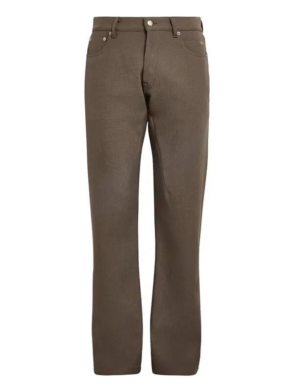 Rick Owens Wool Twill Kurdt Trousers - Grey