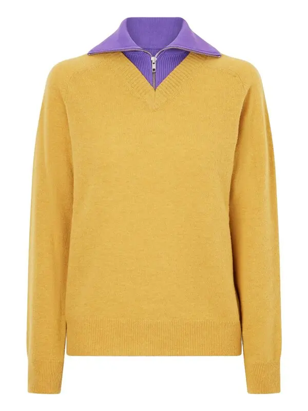 MAISON MARGIELA Ribbed Wool-blend Sweater - Yellow