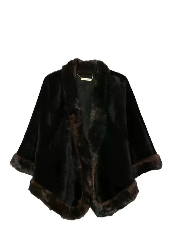 Nour Hammour Olympe Leather Shawl - Black