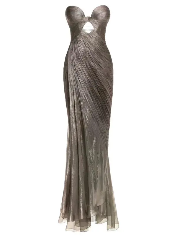 MARIA LUCIA HOHAN Zephyra Side-slit Maxi Dress - Grey