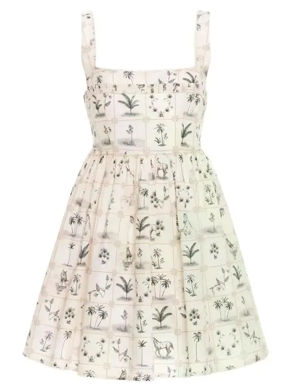 Agua Bendita Barbara Arena Mini Dress - Neutrals