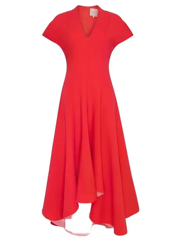 ROKSANDA Sapha Asymmetric Midi Dress - Red