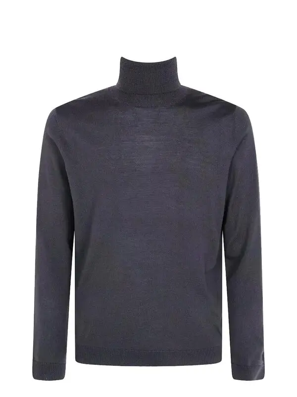 NUUR Roll-neck Wool Sweater - Grey