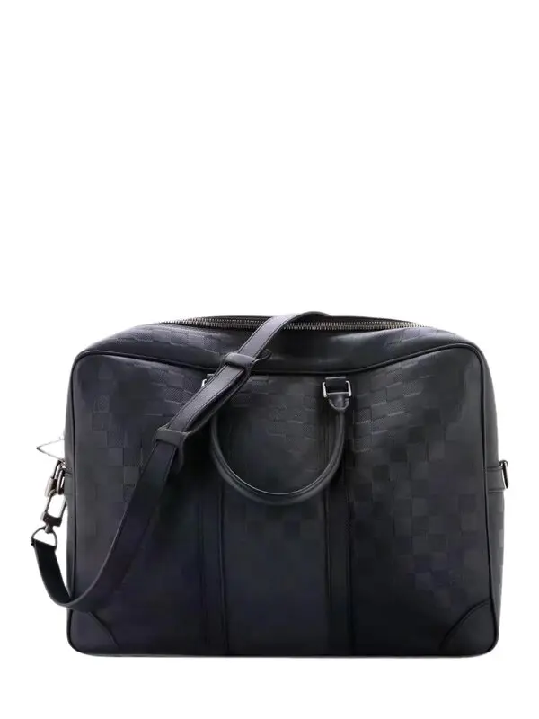 LOUIS VUITTON Porte-documents Voyage Briefcase Damier Infini Leather Gm Business Bag - Black