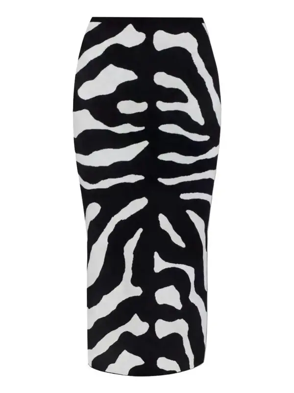 Moschino Printed Stretch Skirt - Black