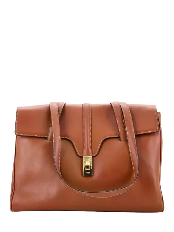 Celine Soft 16 Shoulder Bag In Smooth Calfskin - Brown