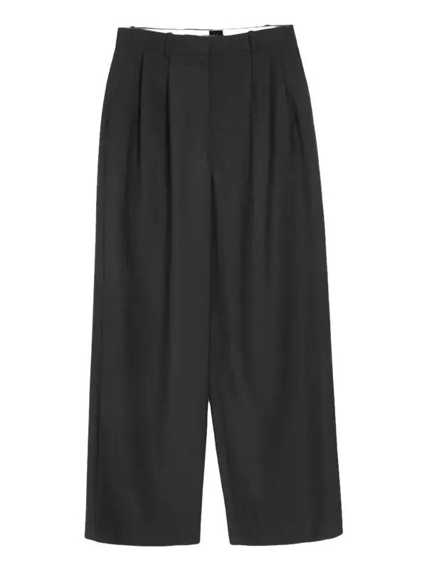Vera Wang Hudson Pleated Tailored Trousers - Black