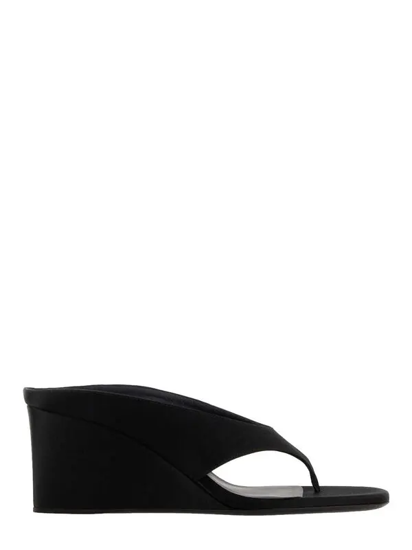 Alaïa Viscose Wedge Sandals - Black