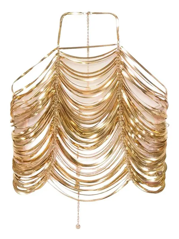 Cult Gaia Kye Halterneck Top - Gold
