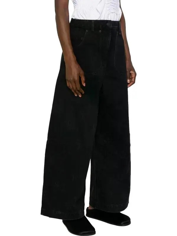 Simone Rocha Logo-patch Jeans - Black