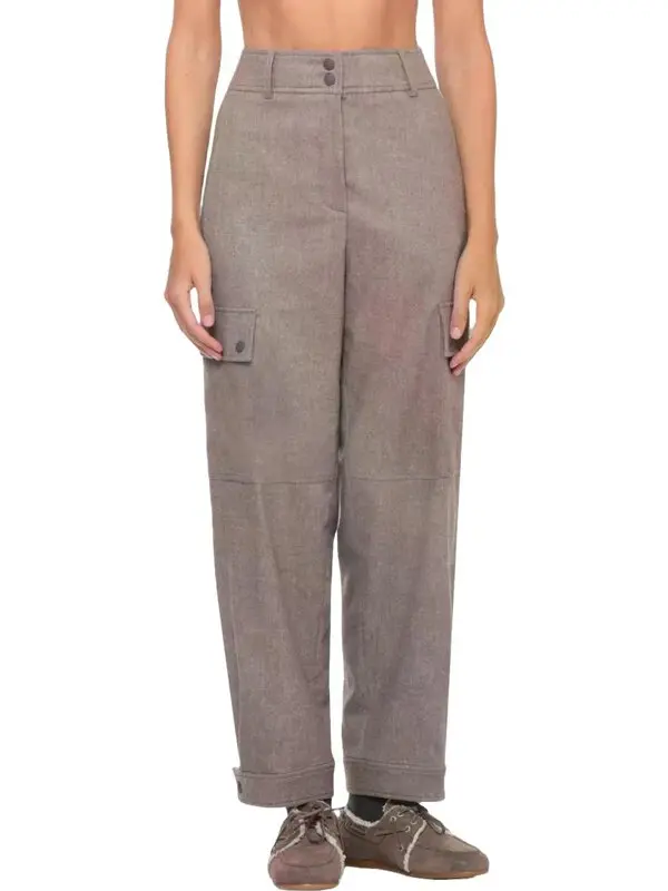 Peserico Button-up Straight-leg Trousers - Neutrals