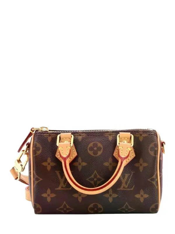 LOUIS VUITTON Speedy Bandouliere Nm Bag Monogram Canvas Nano Crossbody Bag - Brown