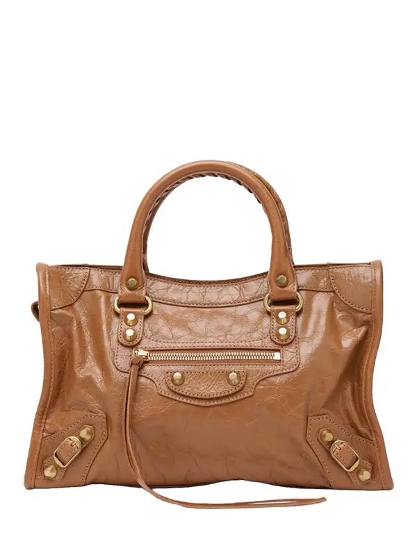 Balenciaga Le City Arena Leather Bag - Brown