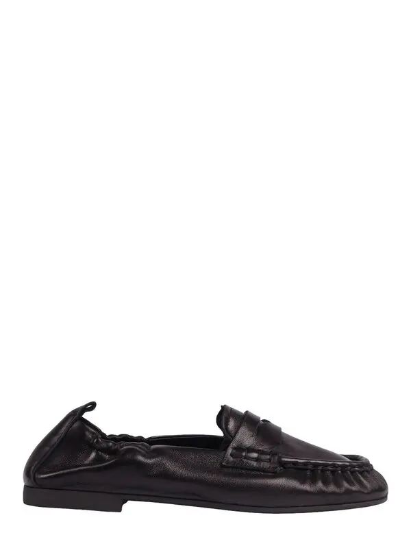 SUMMERY COPENHAGEN Leather Loafers - Black