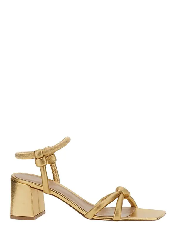 GIANVITO ROSSI Juno Laminated Nappa Sandal - Brown