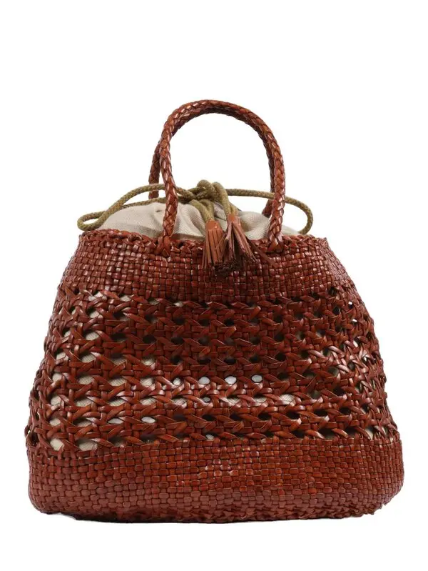 Dragon Diffusion Santa Cano Woven Leather Bag - Camel