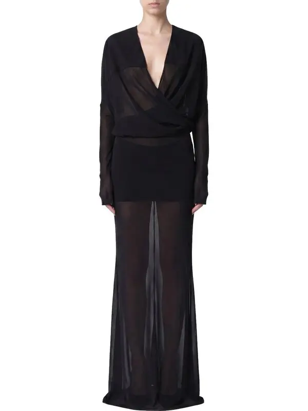 ENTIRE STUDIOS Long Slim Fit Evening Gown - Black