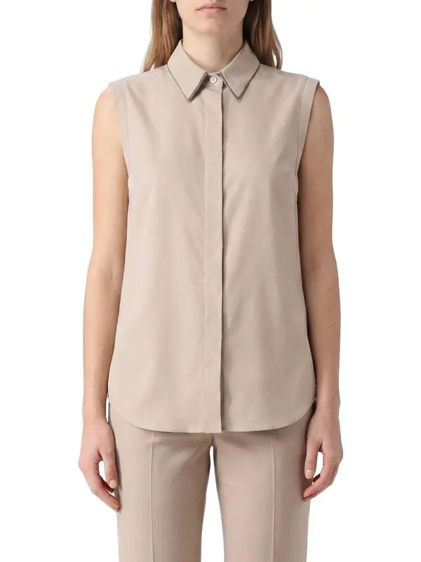 Brunello Cucinelli Sleeveless Shirt - Earth