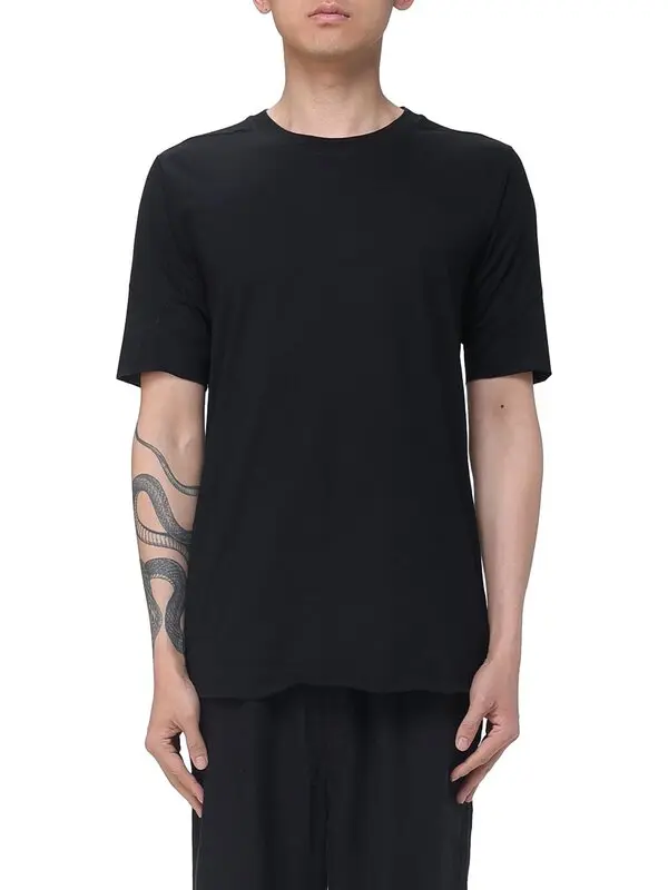 THOM KROM Cotton T-shirt With Contrast Stitching - Black