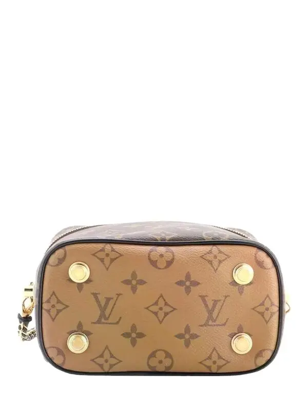 LOUIS VUITTON Vanity Handbag Reverse Monogram Canvas Pm Satchel - Brown
