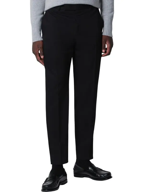 PT TORINO Wool Tailored Slim-fit Trousers - Black