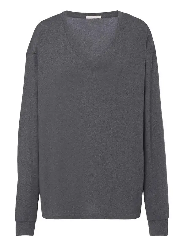 THE ROW Birket Cotton Sweater - Grey