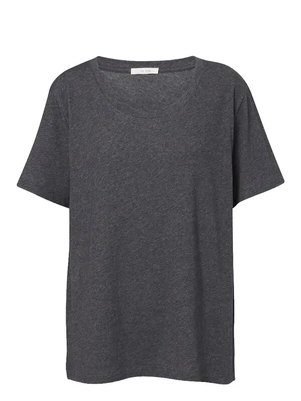 THE ROW Dera Cotton Jersey T-shirt - Grey