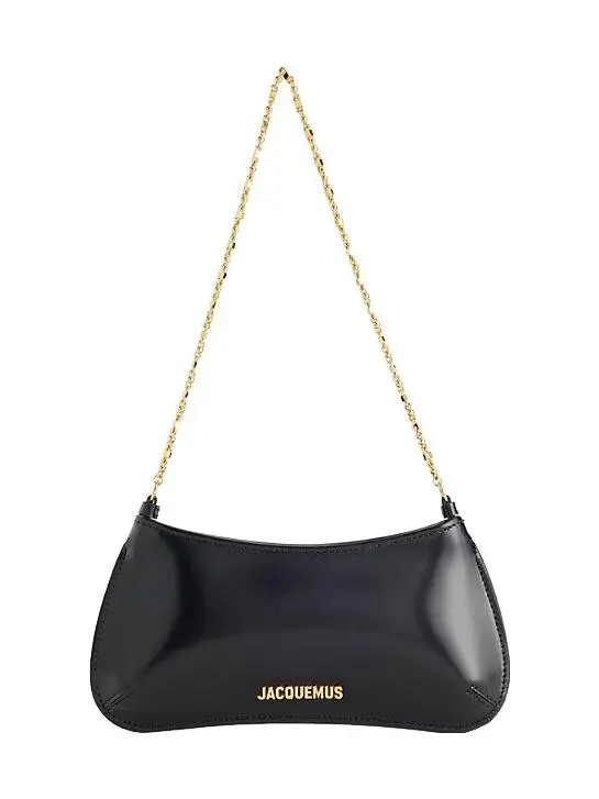 Jacquemus The Small Bisou Chaîne Leather Shoulder Bag - Black