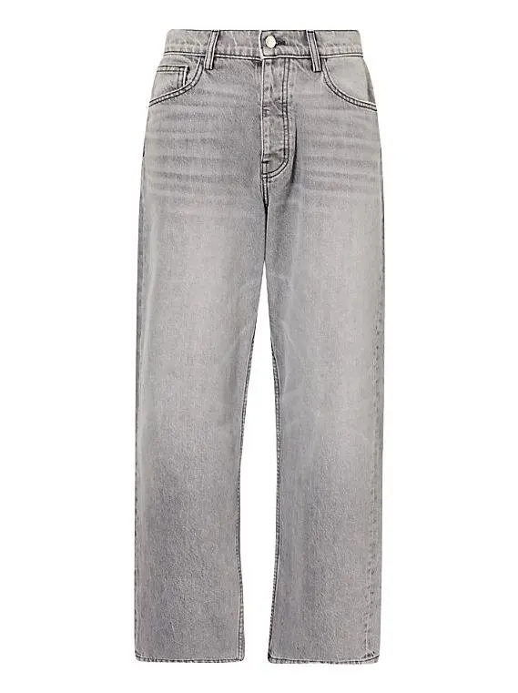 NAHMIAS Wash Baggy Wide-leg Denim Jeans - Grey