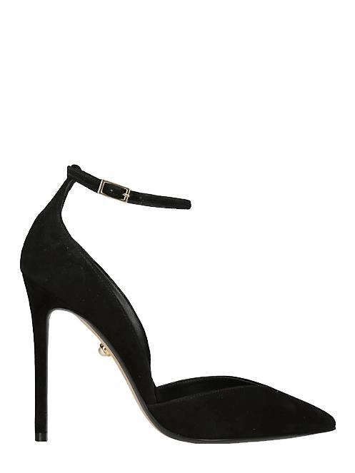 ALEVI MILANO Camilla 110 Suede Heeled Courts - Black