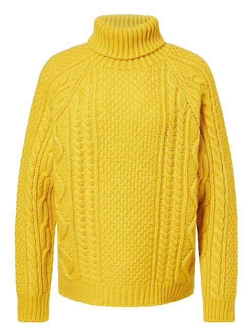 Max Mara Aran-knit Relaxed-fit Wool-blend Jumper - Yellow