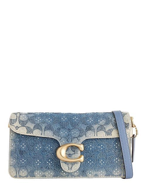 COACH Crystal Signature 26 Shoulder Bag - Denim