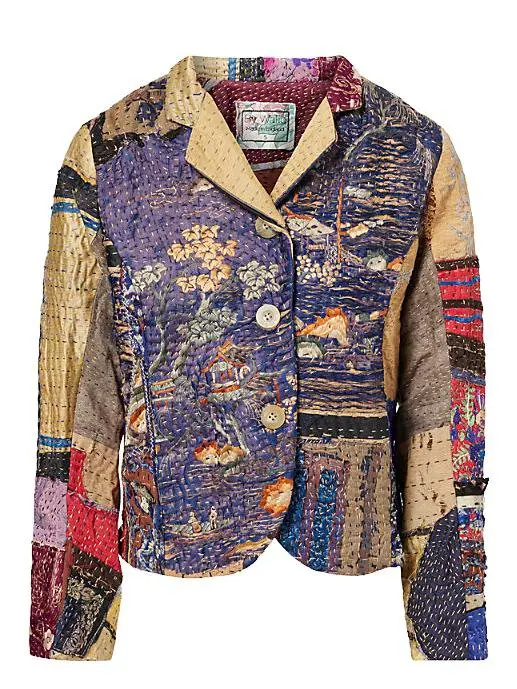 By Walid Patchwork Rawan Woven Jacket - Light