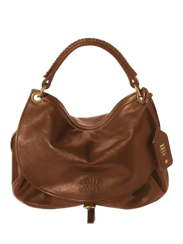 Miu Miu Rendez-vous Leather Bag - Oak