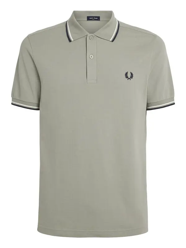 Fred Perry Cotton Twin Tipped Polo Shirt - Green