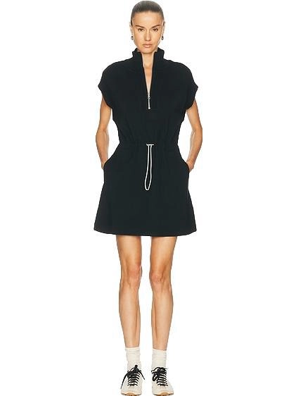 Varley Avaya Half Zip Dress - Black