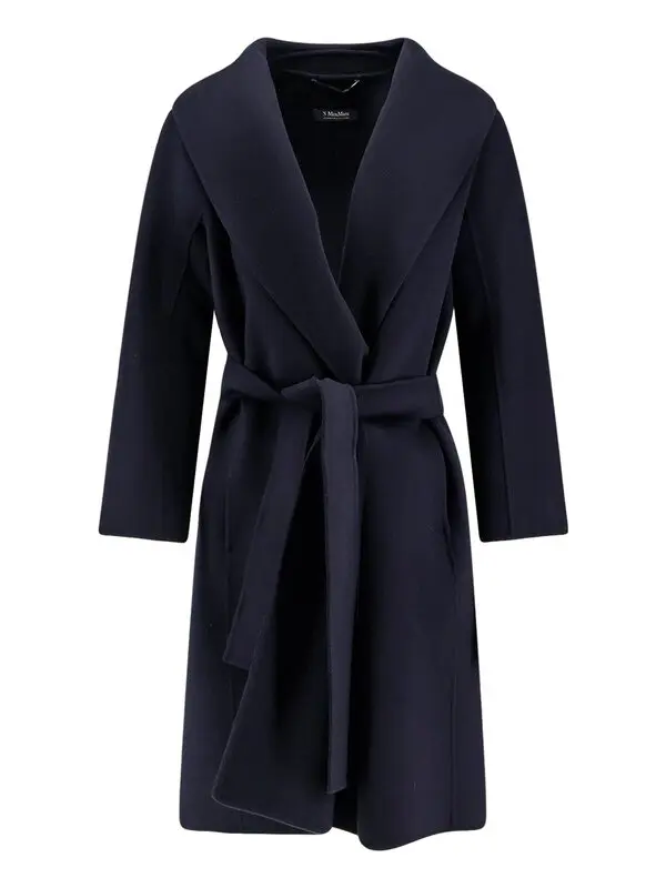 Max Mara Messi Virgin Wool Coat - Black