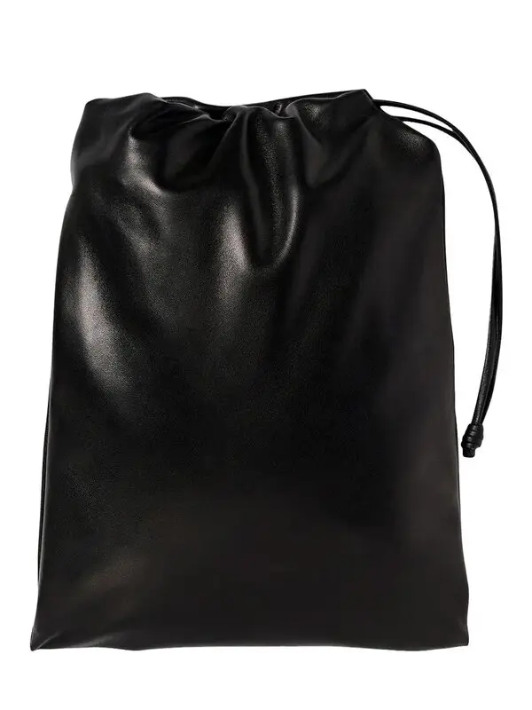 THE ROW Ray Leather Clutch Bag - Black