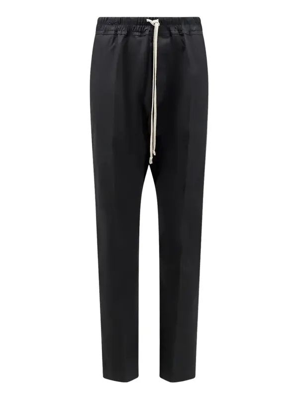 Rick Owens Cotton Trousers - Black