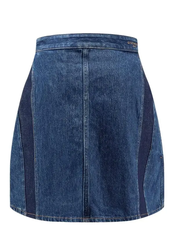 Givenchy Cocoon Denim Mini Skirt - Blue