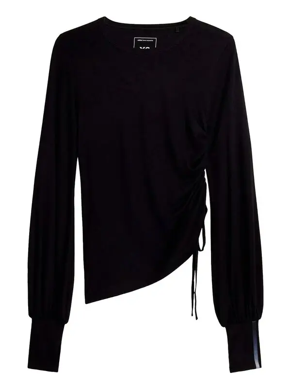 ADIDAS Y-3 Wool T-shirt With Iconic Detail - Black