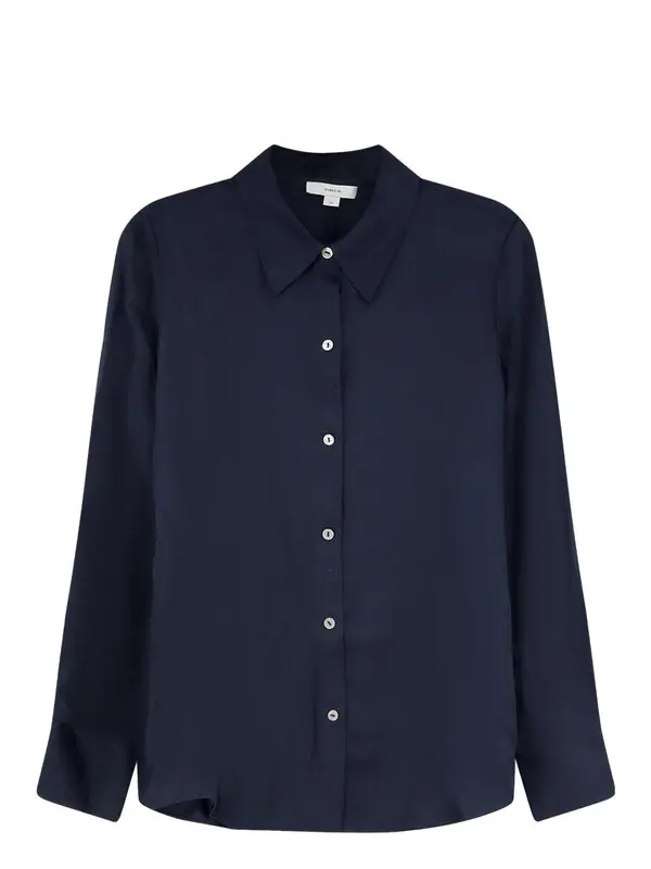 Vince Silk And Viscose Blend Shirt - Blue