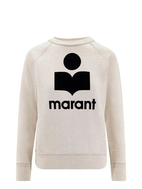 MARANT ETOILE Recycled Cotton Blend Sweatshirt - Beige