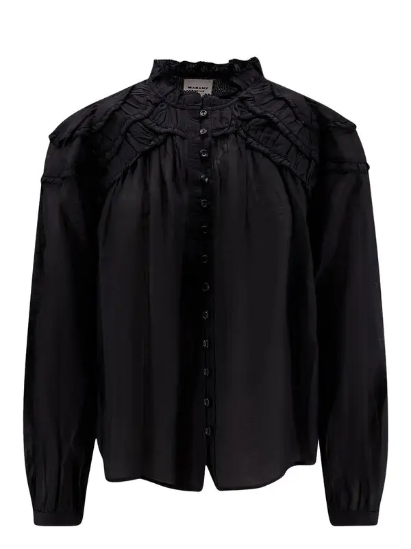 MARANT ETOILE Christa Cotton And Viscose Shirt - Black