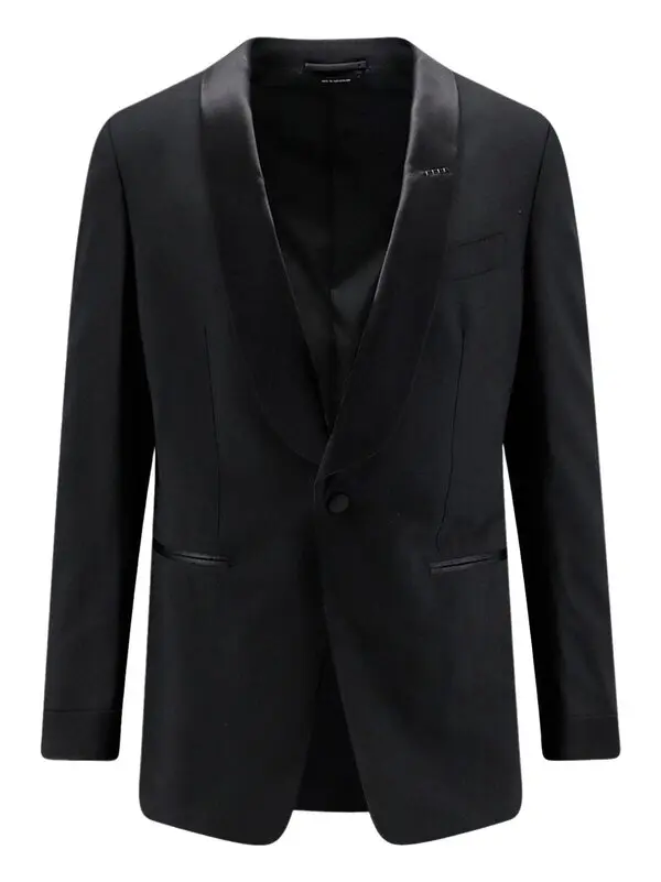TOM FORD Tuxedo Wool Blazer - Black