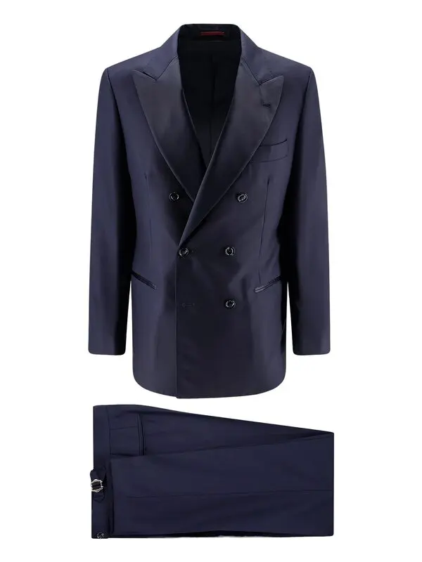 Brunello Cucinelli Virgin Wool And Silk Tuxedo - Blue