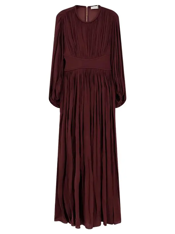 Zimmermann Luna Billow Stretch Viscose Maxi Dress - Red