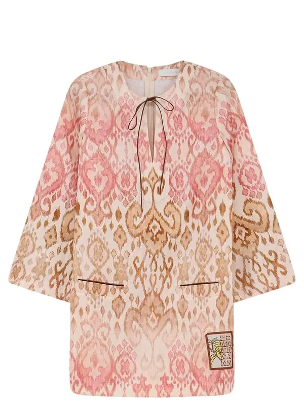 Zimmermann Aster Shift Mini Dress - Pink