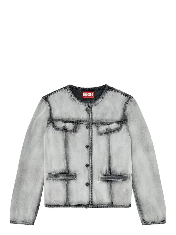 DIESEL® De-grafy-fsi Cotton And Lyocell Jacket - Grey