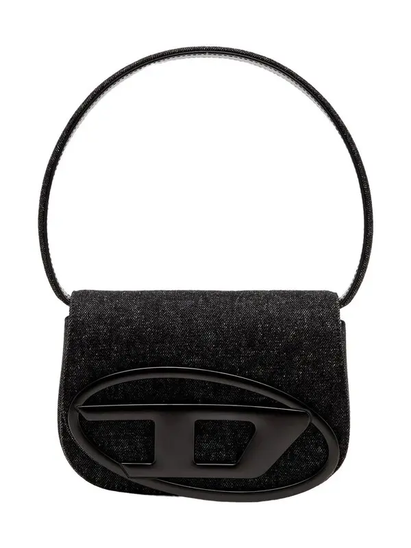 DIESEL® 1dr Denim Shoulder Bag - Black